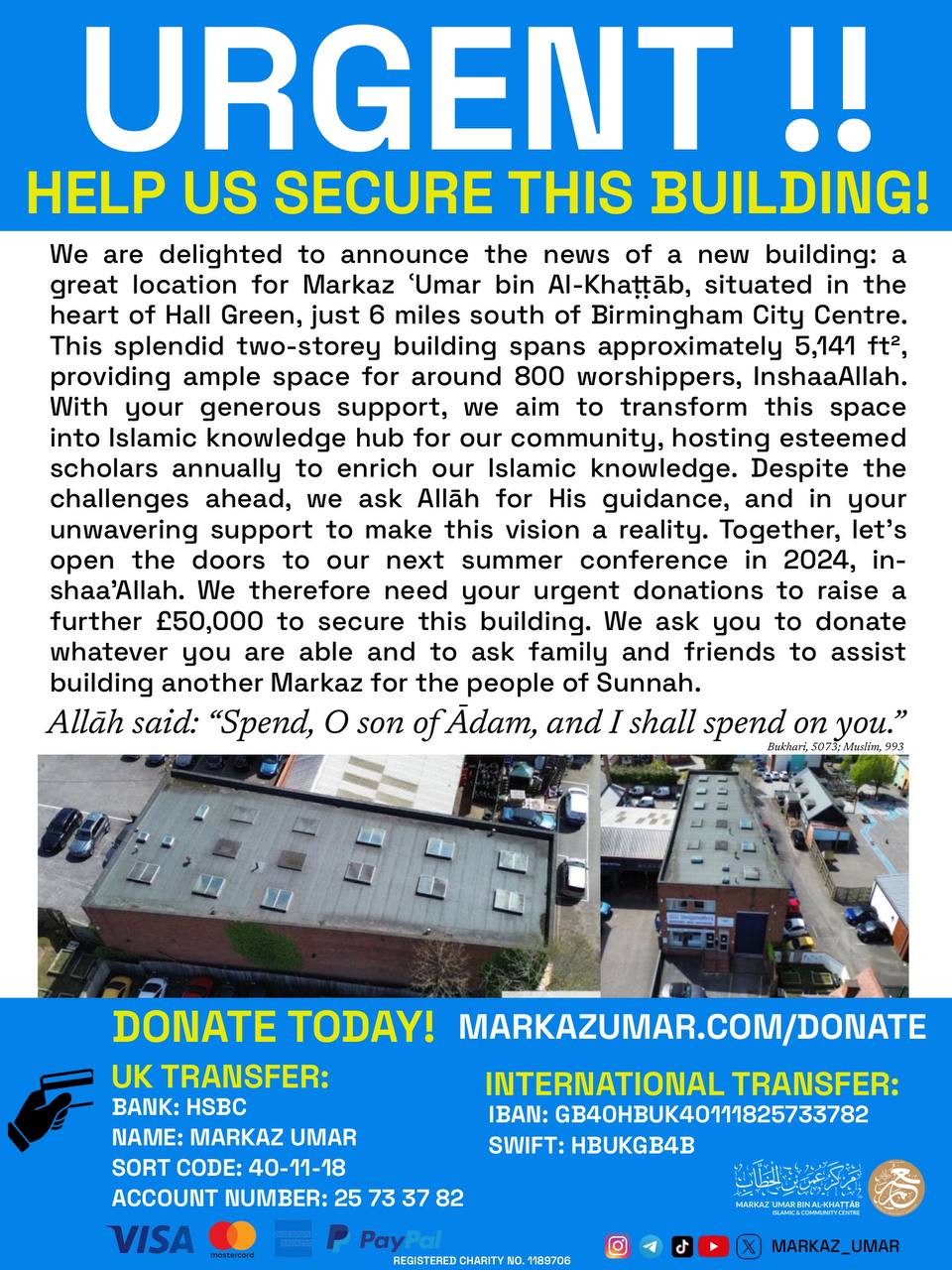Global Building Appeal | Markaz 'Umar